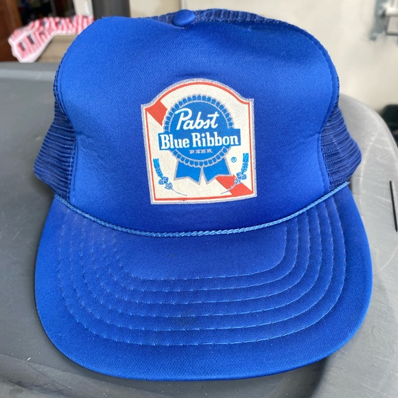 Accessories | Vintage Pabst Blue Ribbon Hat Blue Foam Front Mesh ...